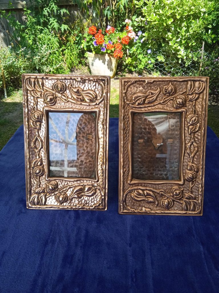 Vintage Pair Of Copper Fronted Art Nouveau Glazed Photo Frames. SOLD ...